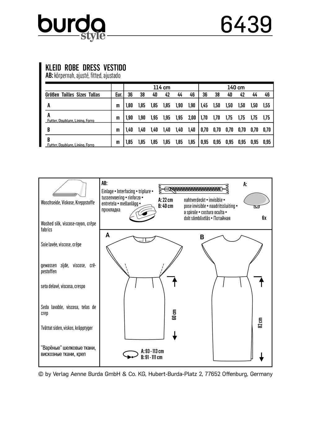 Burda Dresses 6439 – The Fold Line