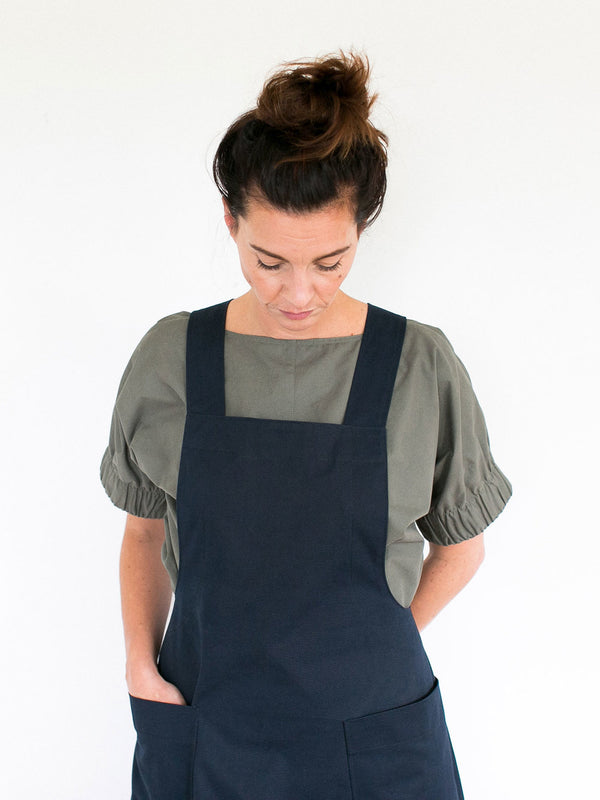 The Assembly Line Apron Dress – The Fold Line