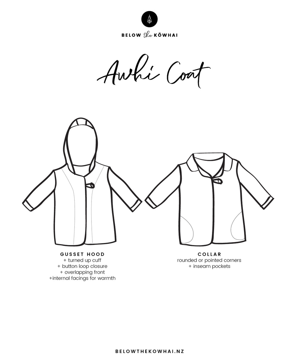 Below the Kōwhai Baby/Child Awhi Coat – The Fold Line