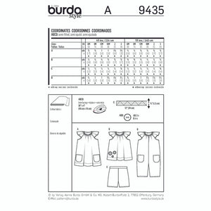 Burda Baby/Child Outfit 9435 – The Fold Line