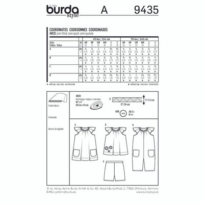 Burda Baby/Child Outfit 9435 – The Fold Line