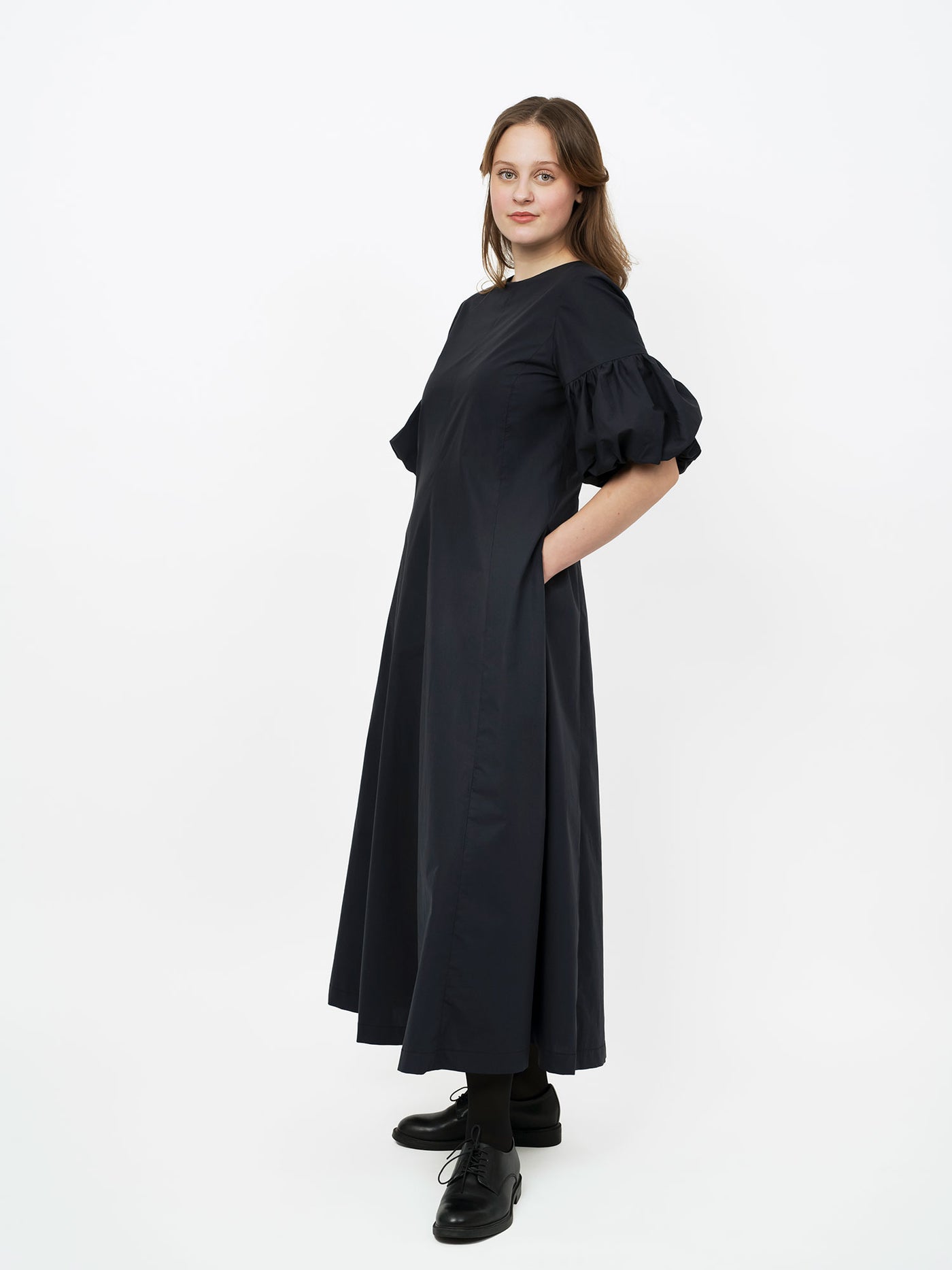 The Assembly Line Balloon Sleeve Dress – The Fold Line