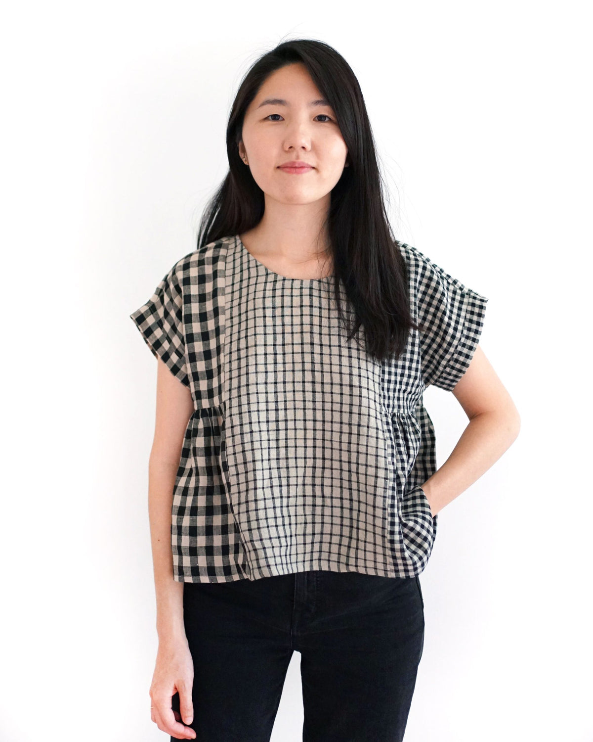 Matchy Matchy Collage Gather Top – The Fold Line