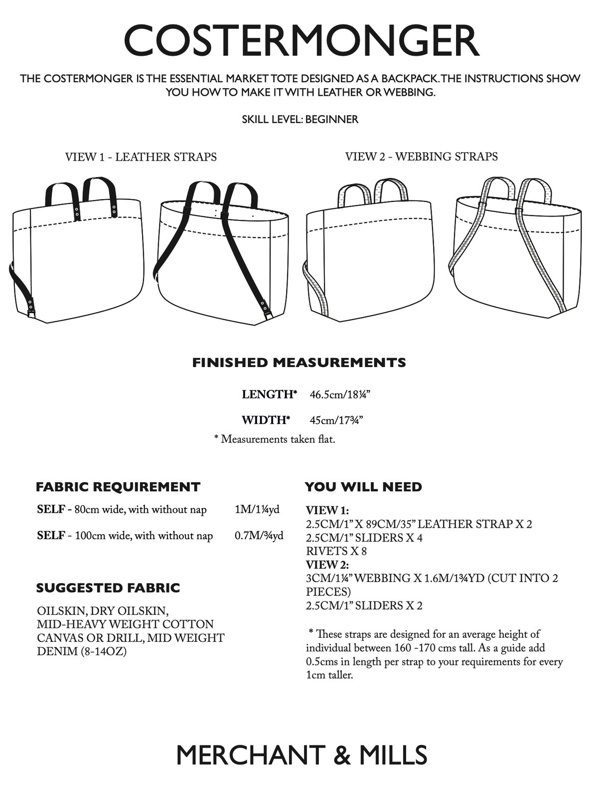 Merchant & Mills Costermonger Tote – The Fold Line