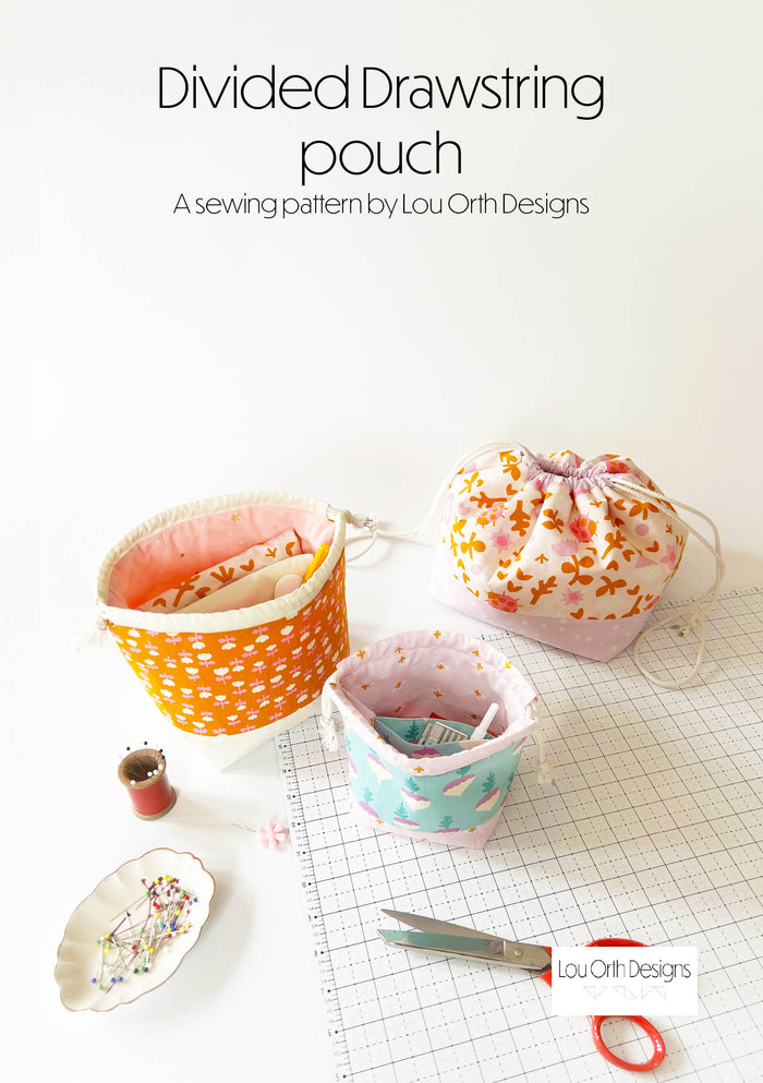 Lou Orth Designs Divided Drawstring Pouch PDF – The Fold Line