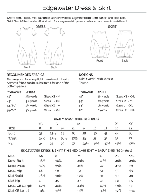 The Sewing Workshop Edgewater Dress & Skirt – The Fold Line