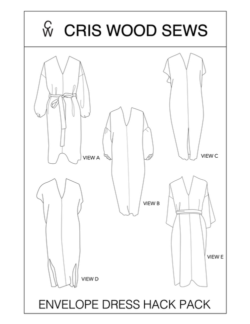 Cris Wood Sews Envelope Dress Hack Pack PDF – The Fold Line