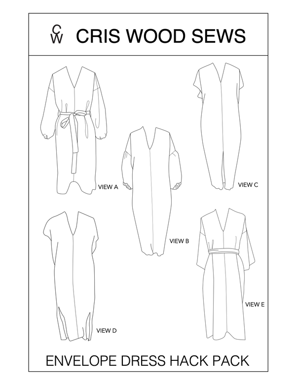 Cris Wood Sews Envelope Dress Hack Pack PDF – The Fold Line