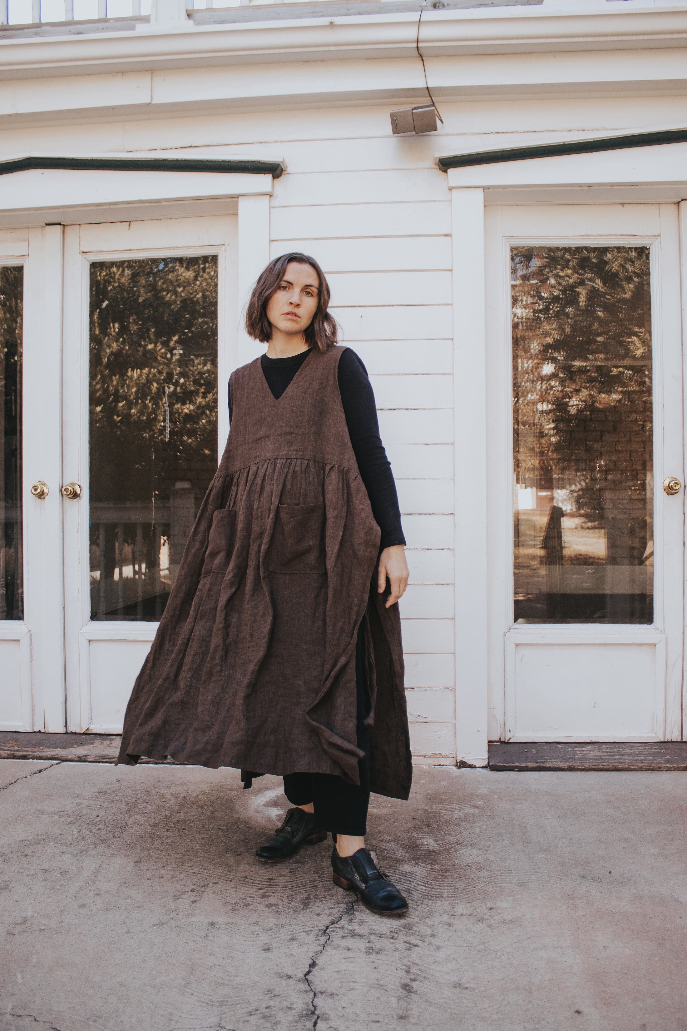 Madswick Ginkgo Pinafore – The Fold Line