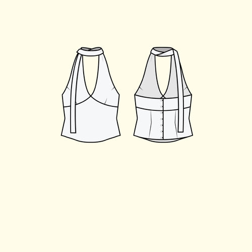 Puff and Pencil Halter Top – The Fold Line