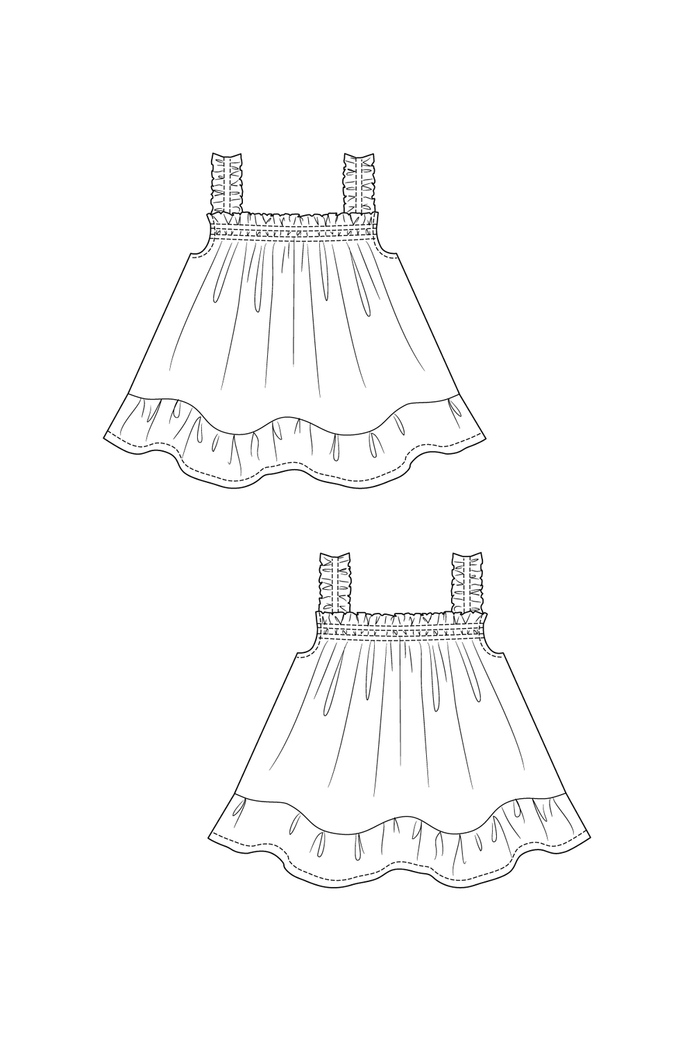 Named Ilma Smock Dress and Top – The Fold Line