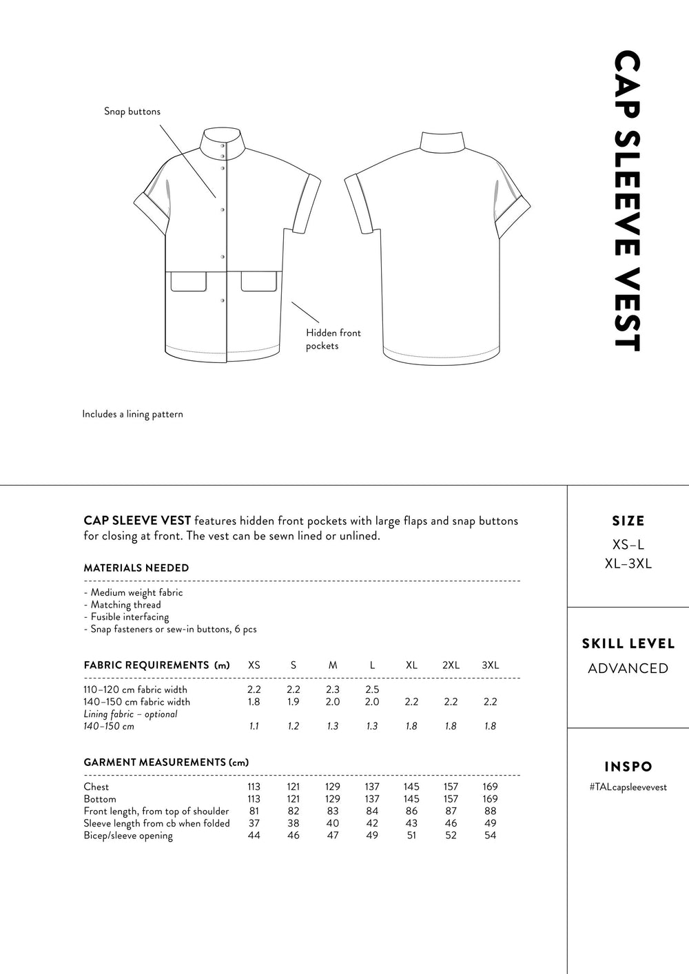 The Assembly Line Cap Sleeve Vest – The Fold Line