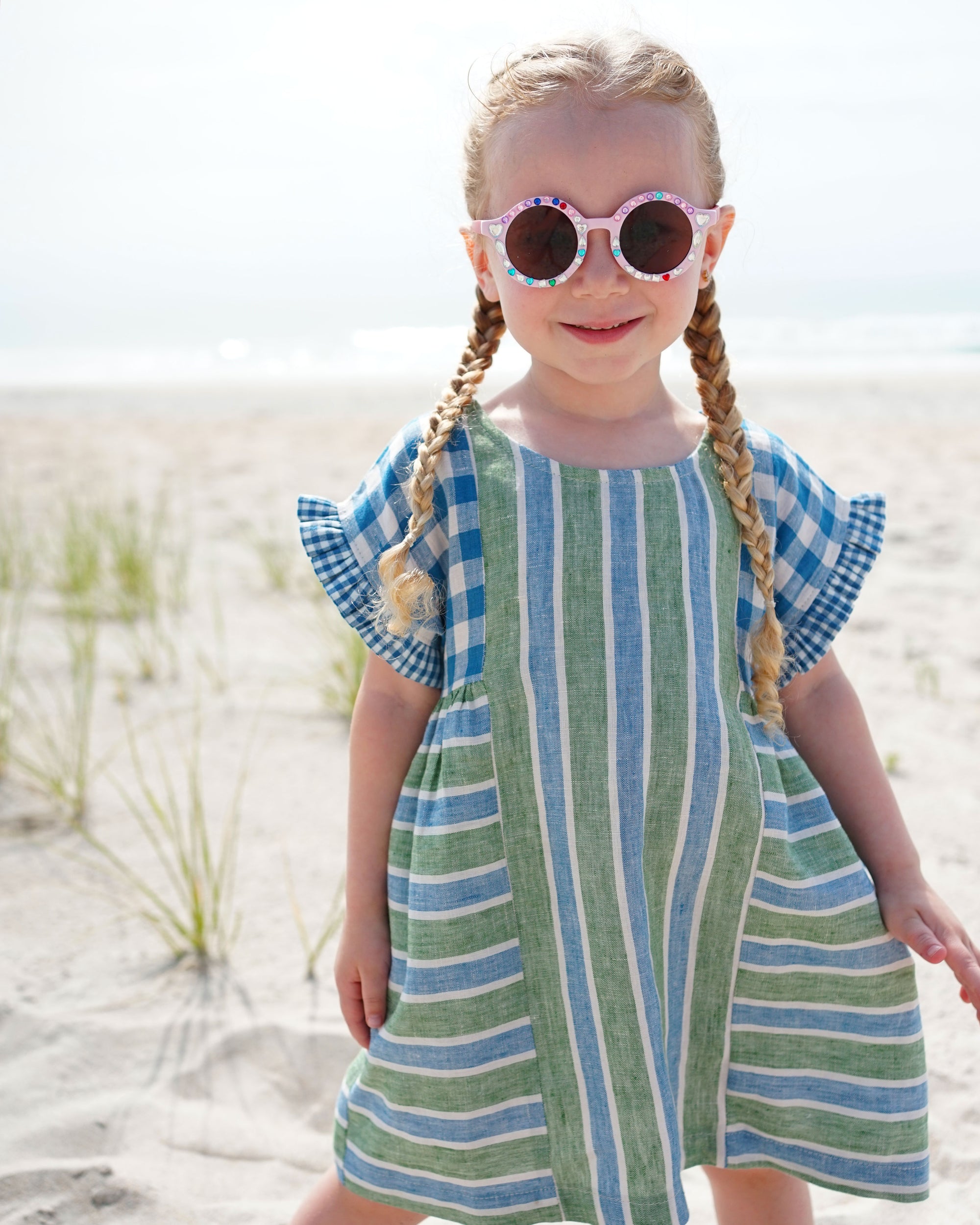 Matchy Matchy Children's Collage Gather Dress – The Fold Line