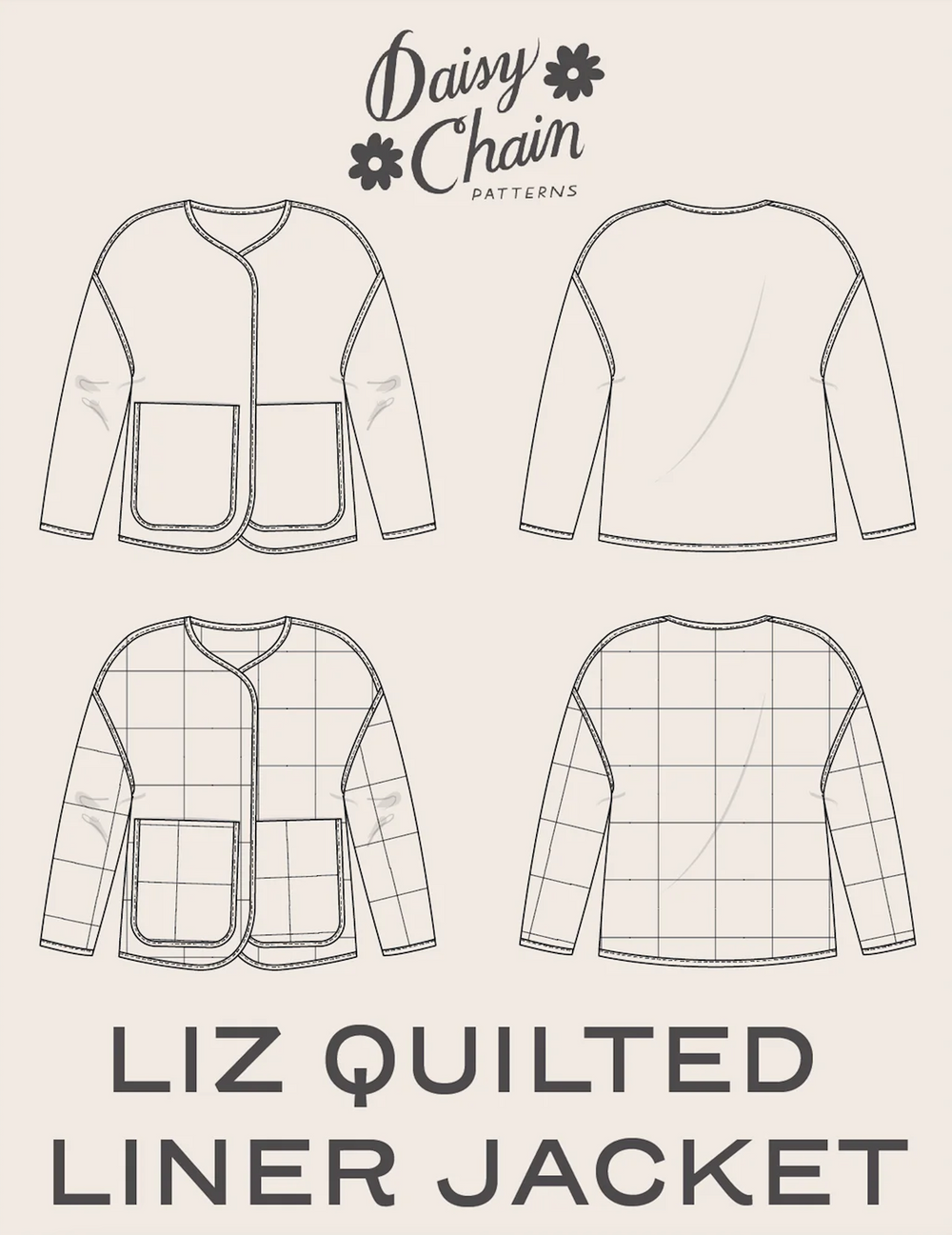 Daisy Chain Patterns Liz Quilted Liner Jacket – The Fold Line