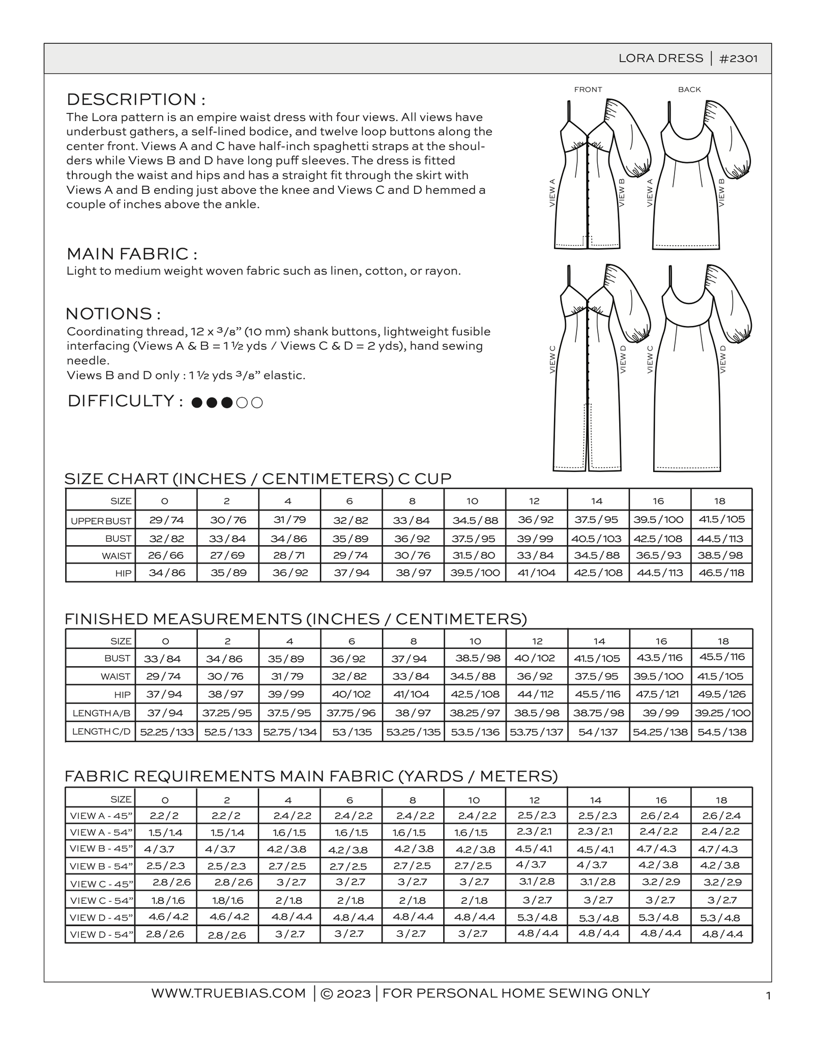 True Bias Lora Dress – The Fold Line