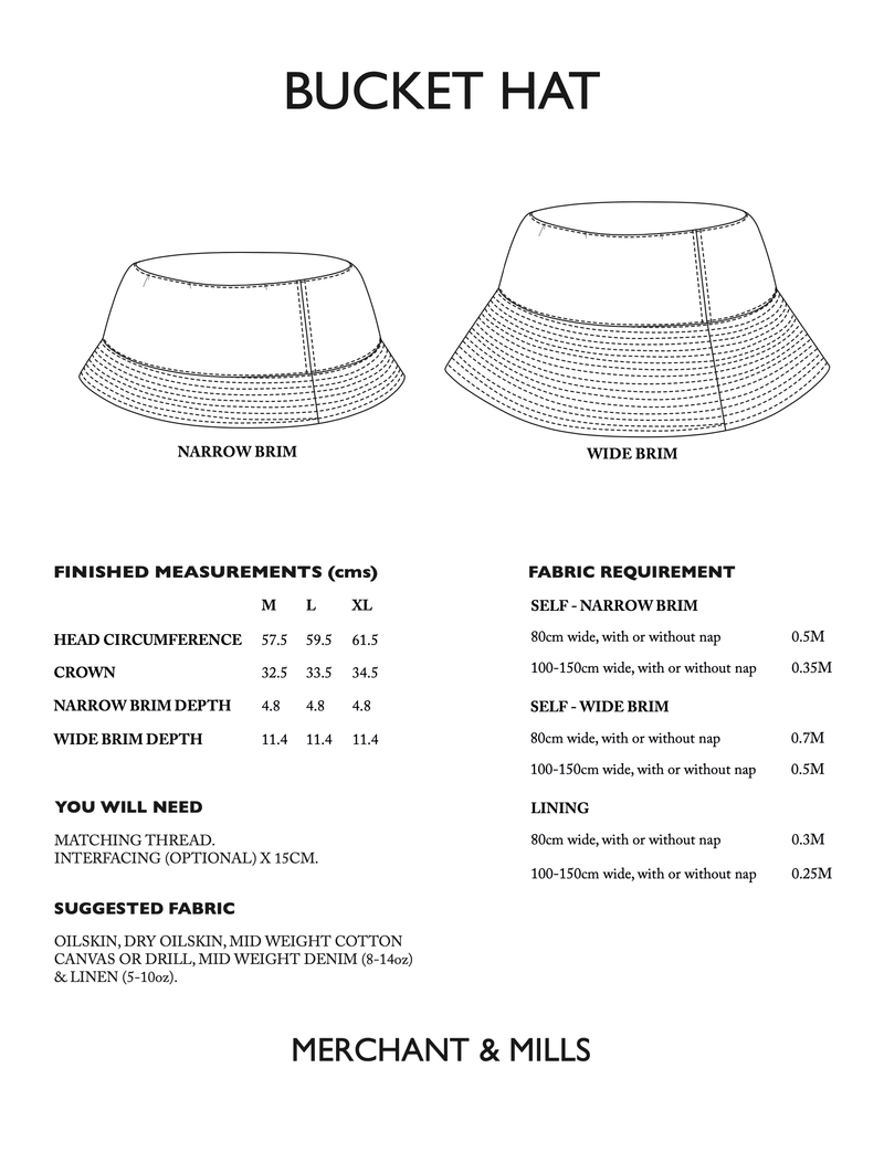 Merchant & Mills Bucket Hat PDF (free) – The Fold Line