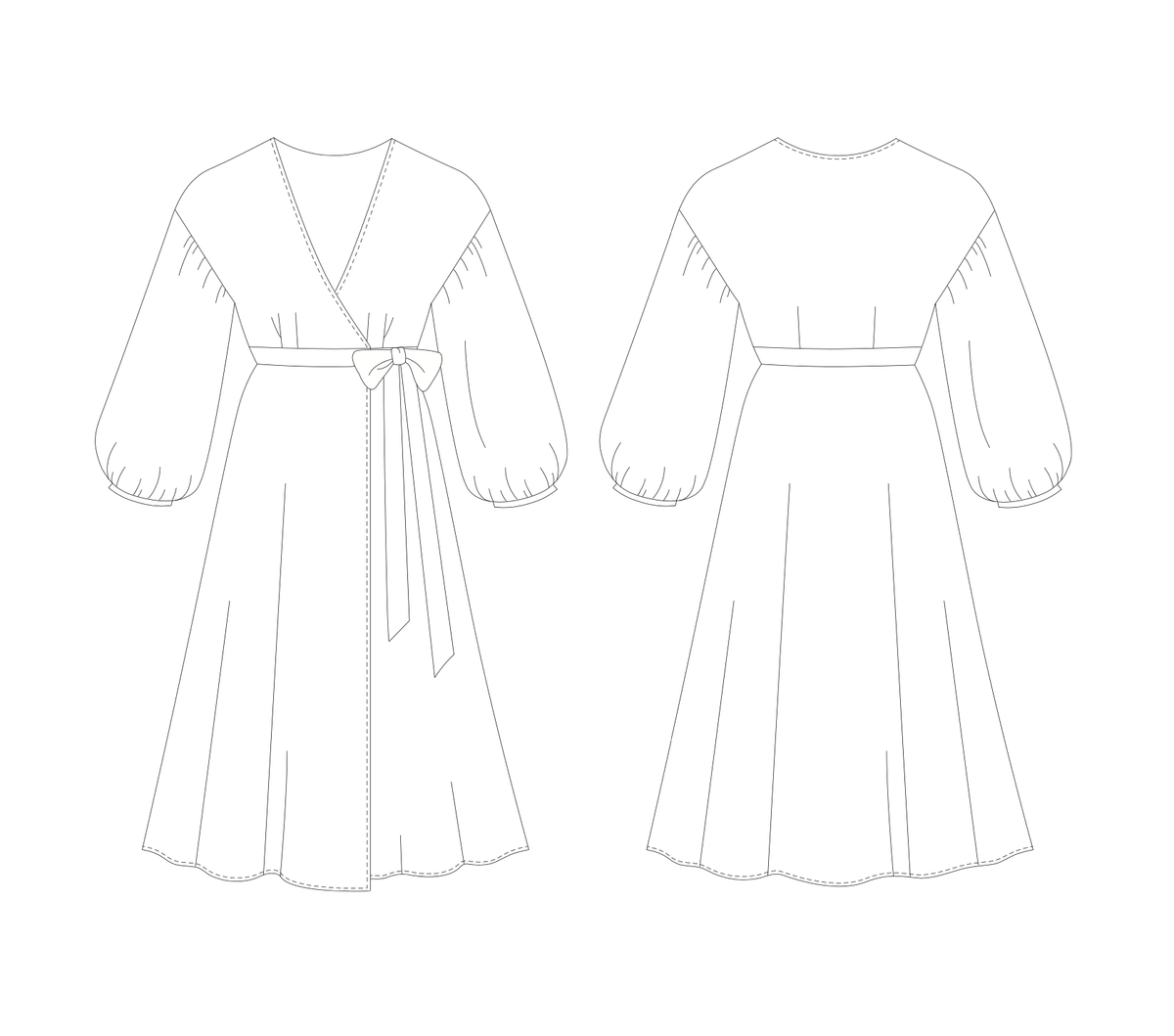 Silversaga Patterns Mina Wrap Dress – The Fold Line