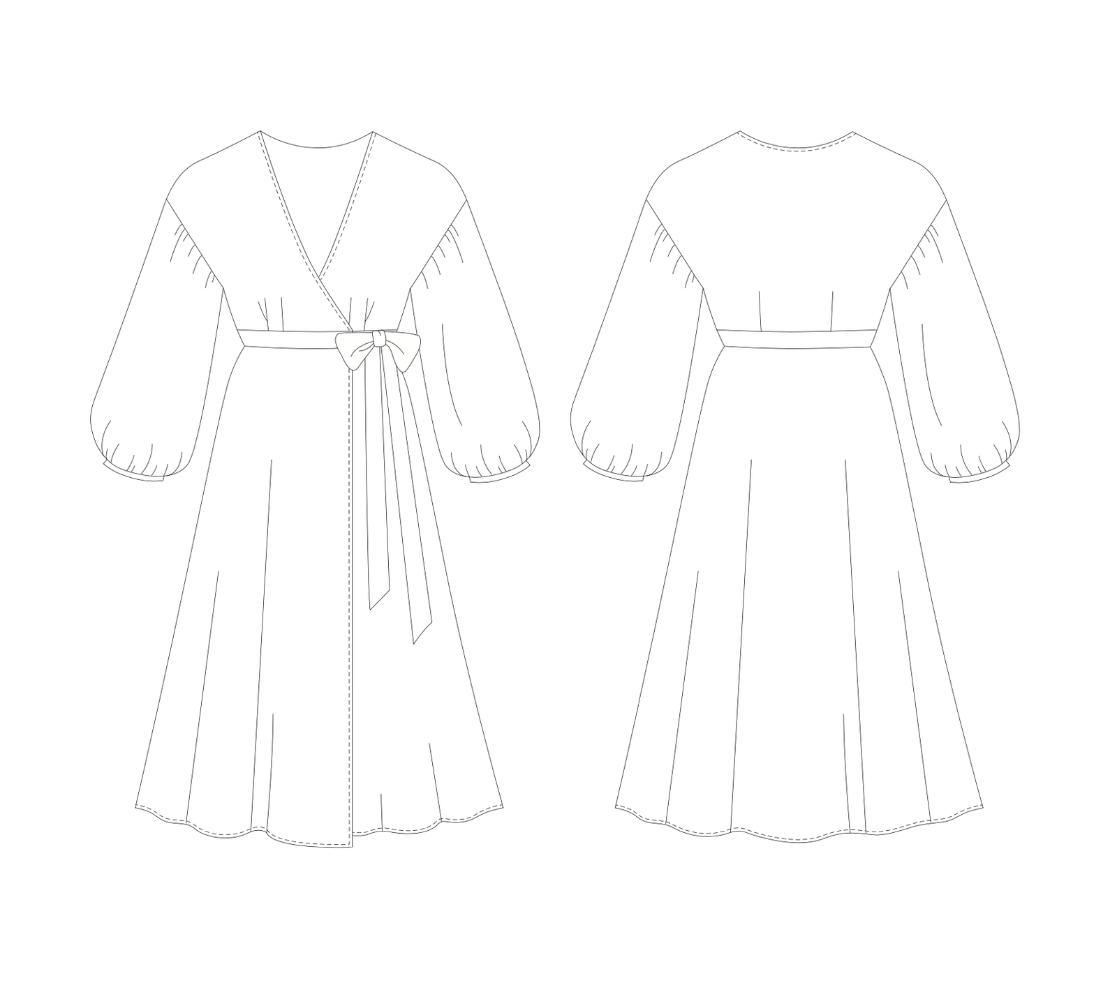 Silversaga Patterns Mina Wrap Dress – The Fold Line