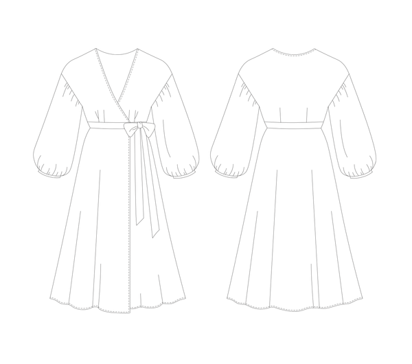 Silversaga Patterns Mina Wrap Dress – The Fold Line