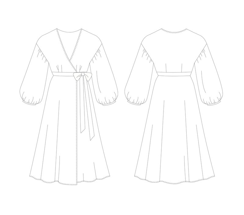 Silversaga Patterns Mina Wrap Dress – The Fold Line