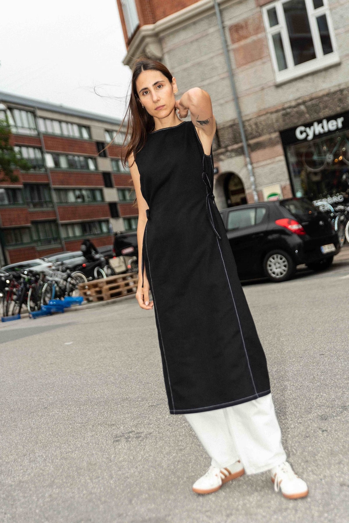 Puff and Pencil Panel Dress – The Fold Line