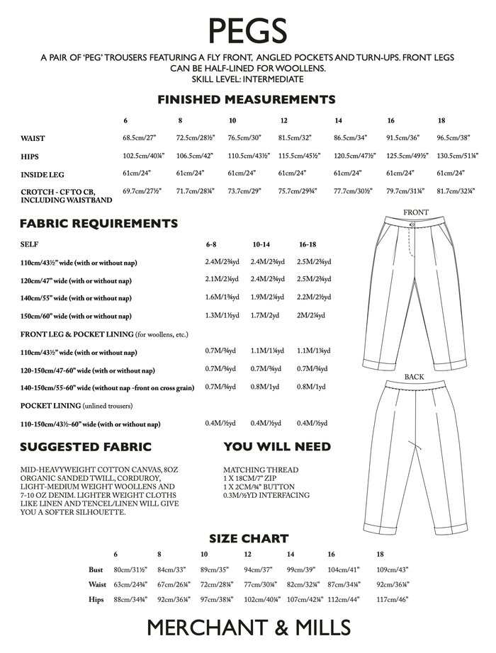 Merchant & Mills Pegs Trousers – The Fold Line