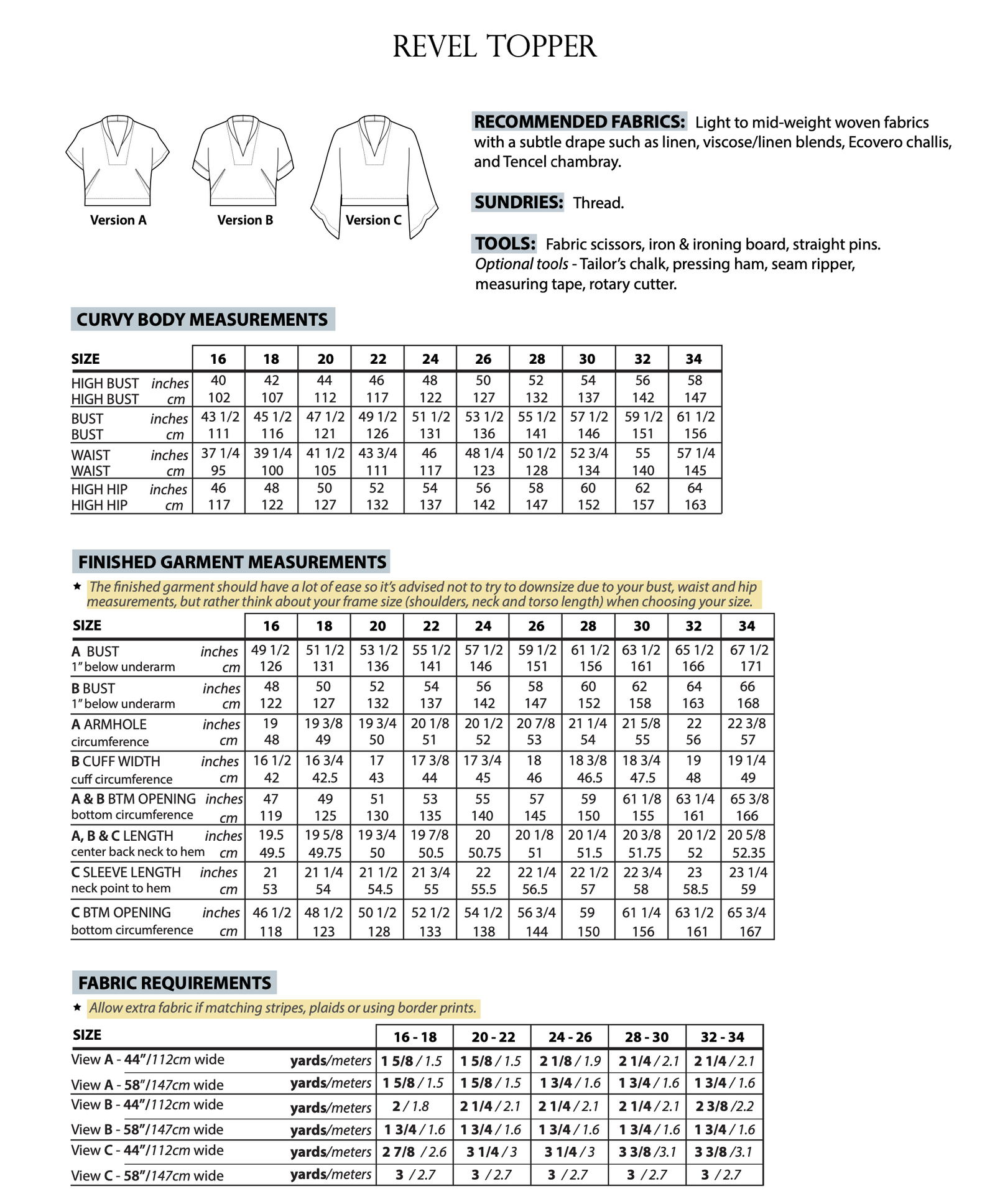 Sew House Seven Revel Topper – The Fold Line