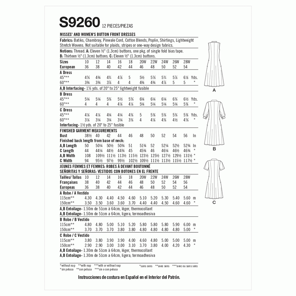 Simplicity Dresses S9260 – The Fold Line