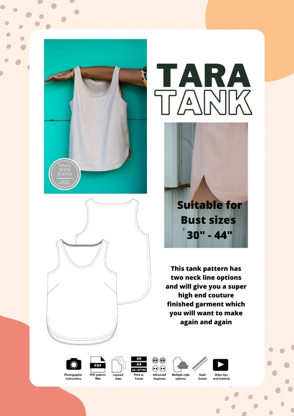 Make With Mandi Tara Tank – The Fold Line