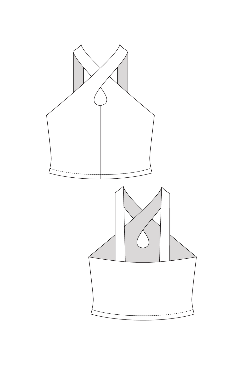 Named Ulpu Cross Neck Tank Top – The Fold Line