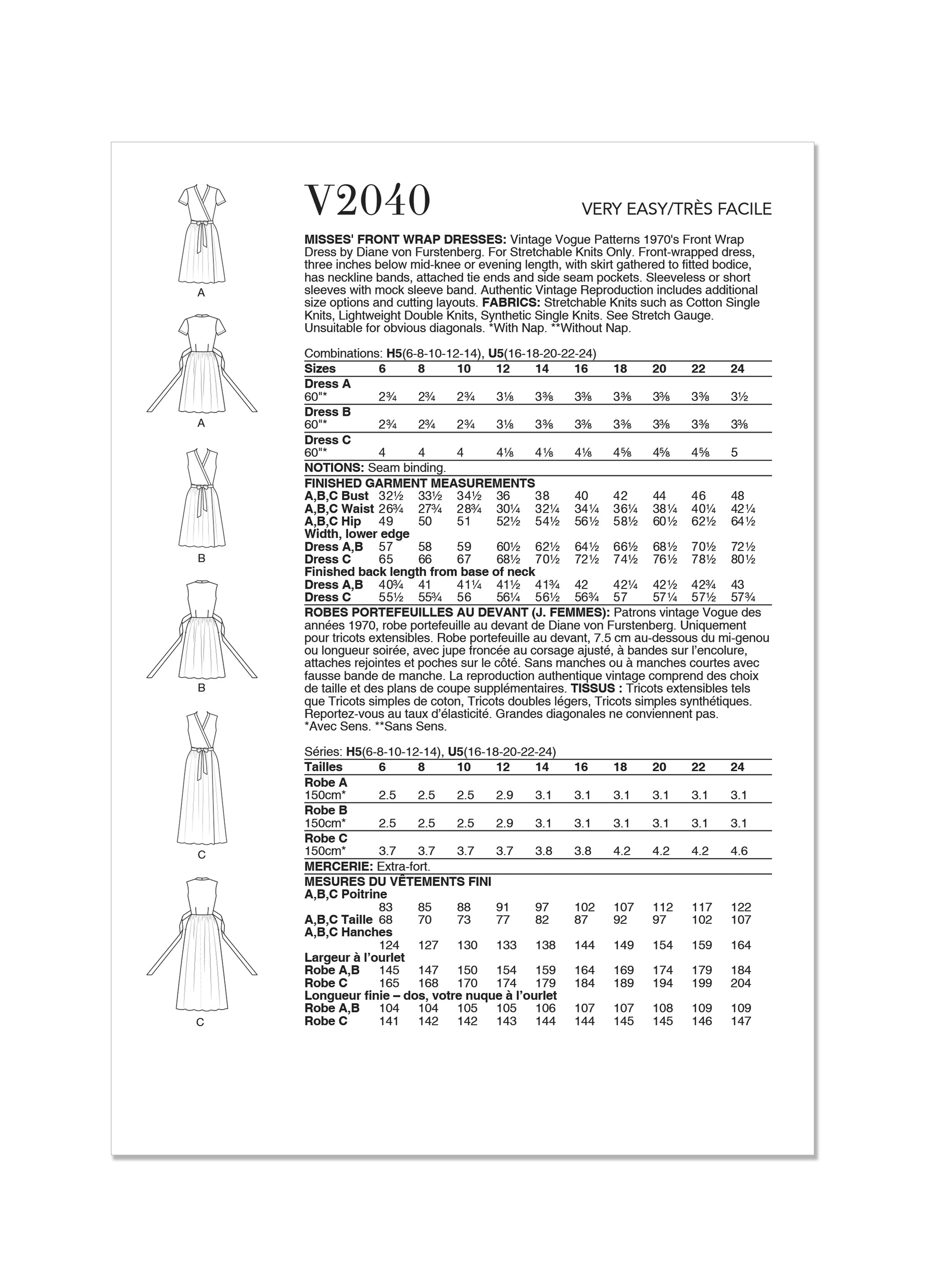 Vogue Vintage Dress V2040 – The Fold Line