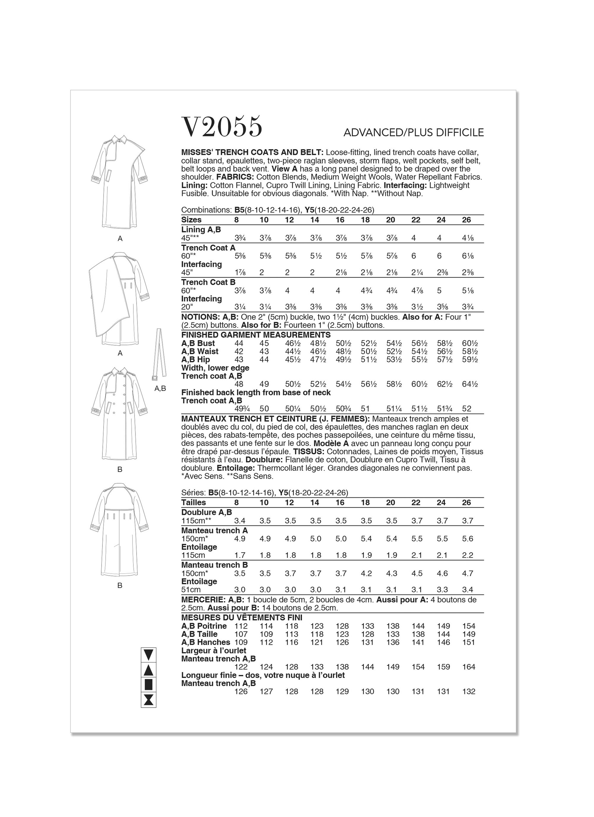 Vogue Trench Coat V2055 – The Fold Line