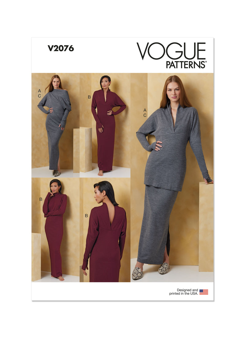 Vogue Dress, Top & Skirt V2076 – The Fold Line