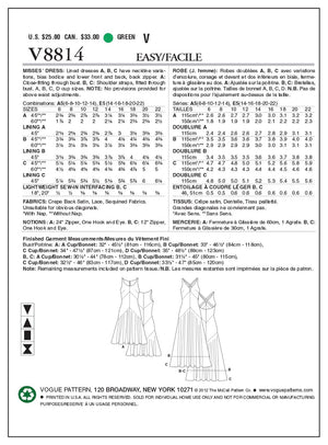 Vogue Dress V8814 – The Fold Line
