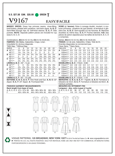 Vogue Dress V9167 – The Fold Line