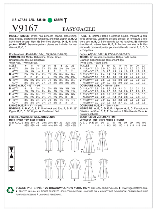 Vogue Dress V9167 – The Fold Line
