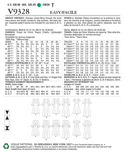 Vogue Dress V9328 – The Fold Line