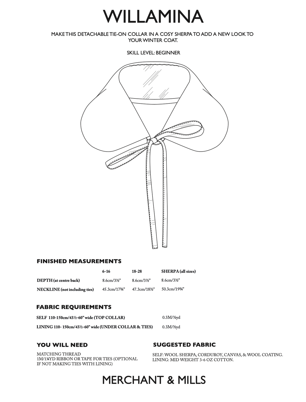 Merchant & Mills Willamina Collar PDF – The Fold Line