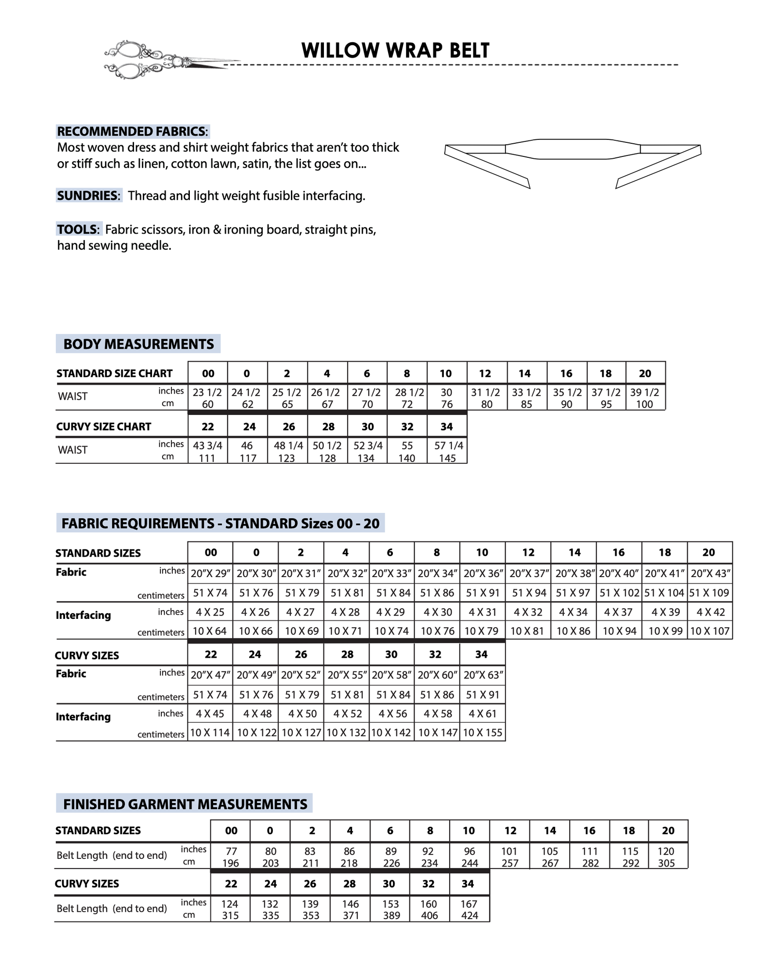 Sew House Seven Willow Wrap Belt – The Fold Line