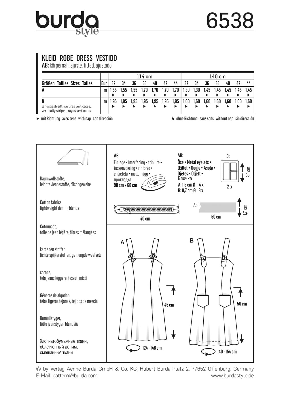 Burda Dresses 6538 – The Fold Line