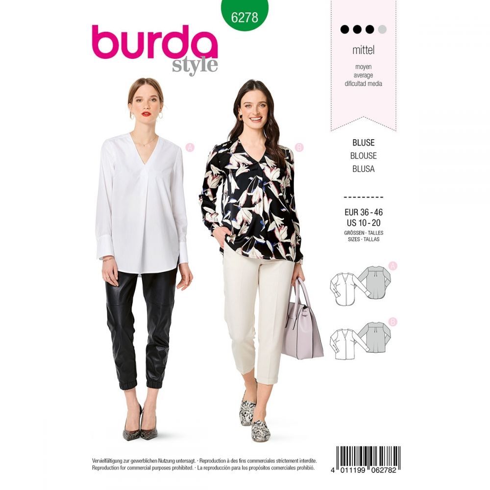 Burda Blouse 6278 – The Fold Line