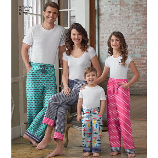 Simplicity Family Pj Bottoms S8179 – The Fold Line